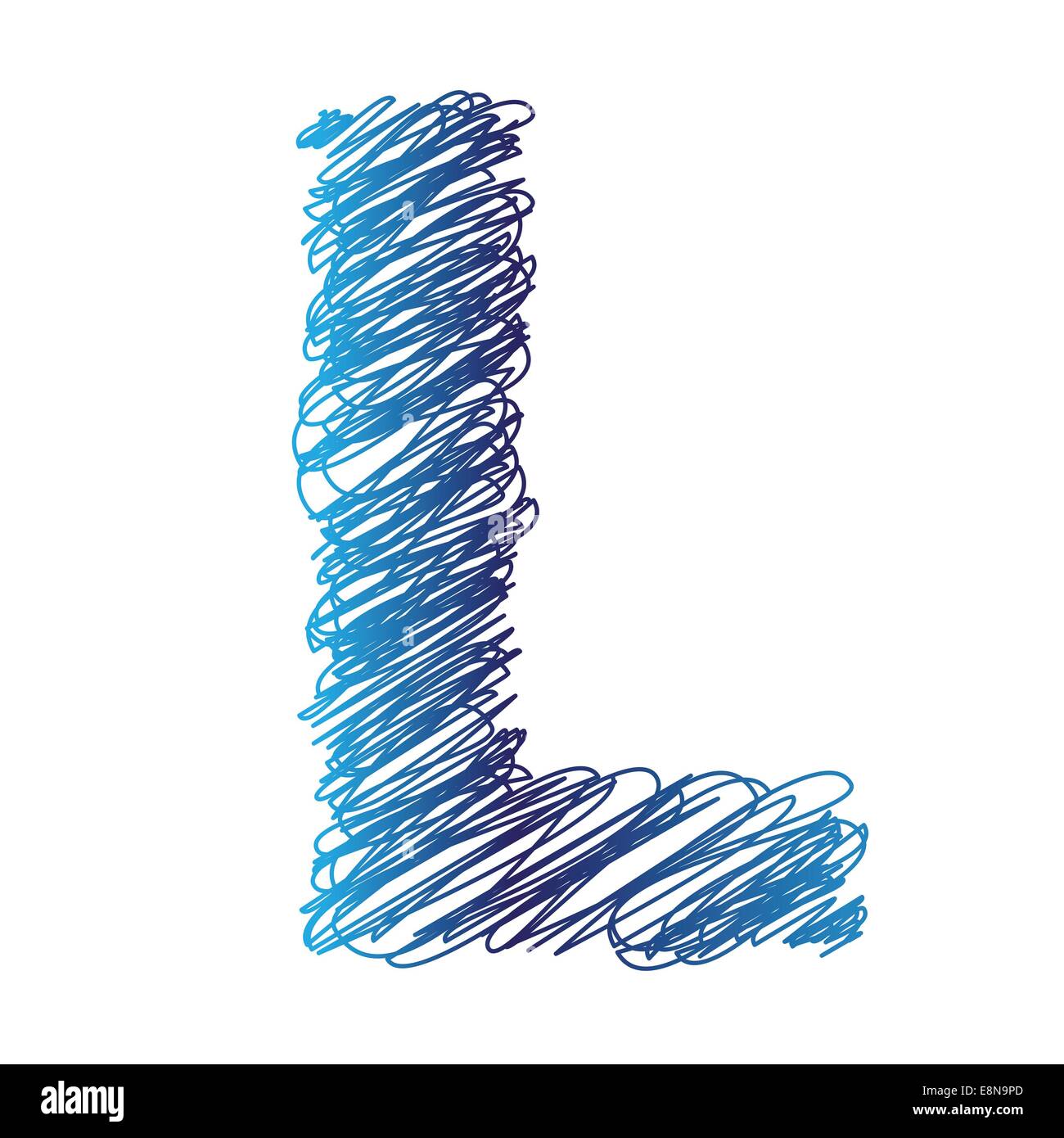 colorful illustration with sketched letter L on a white background ...
