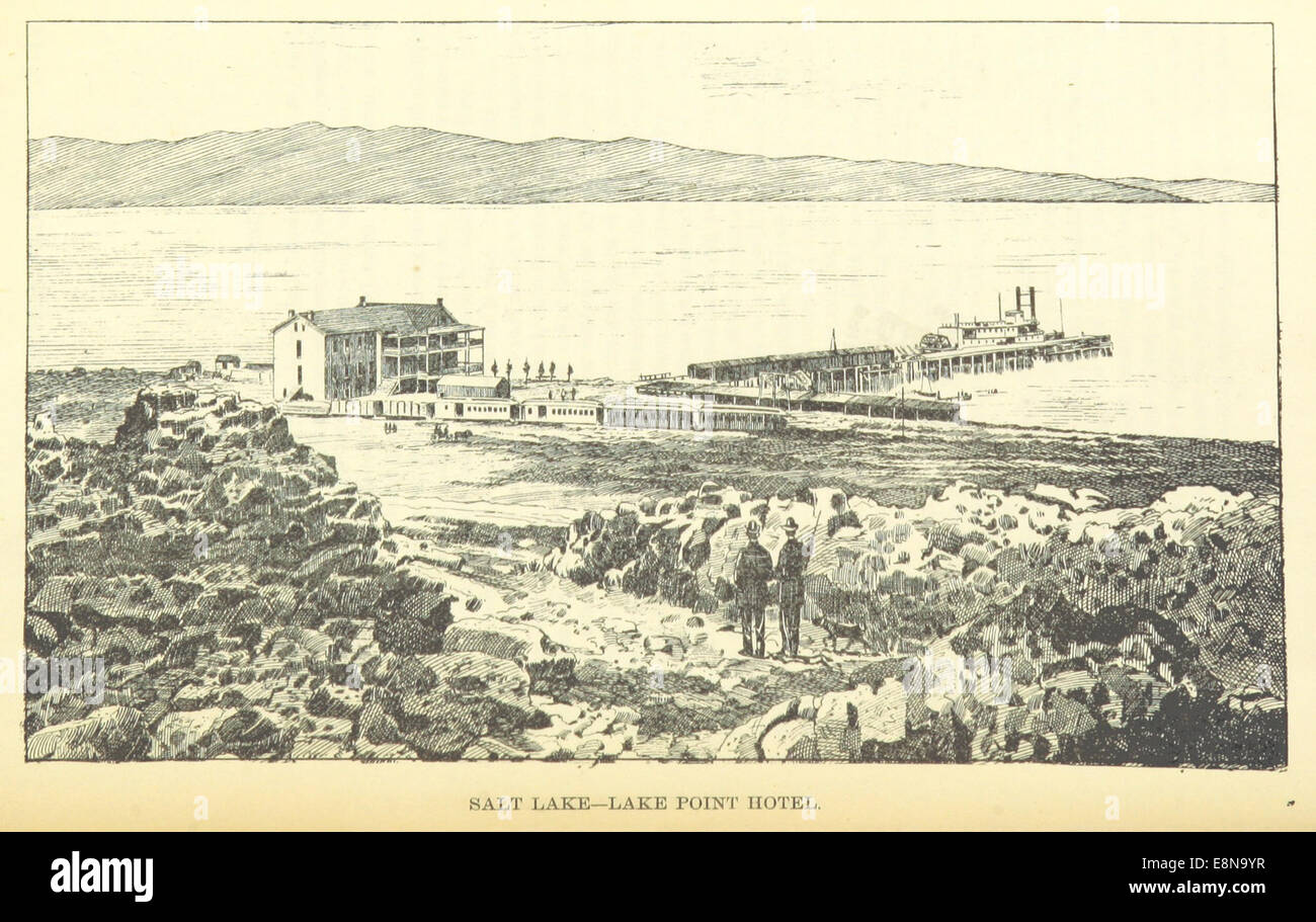 An 1879 illustration of Lake Point Hotel in Salt Lake, a significant ...