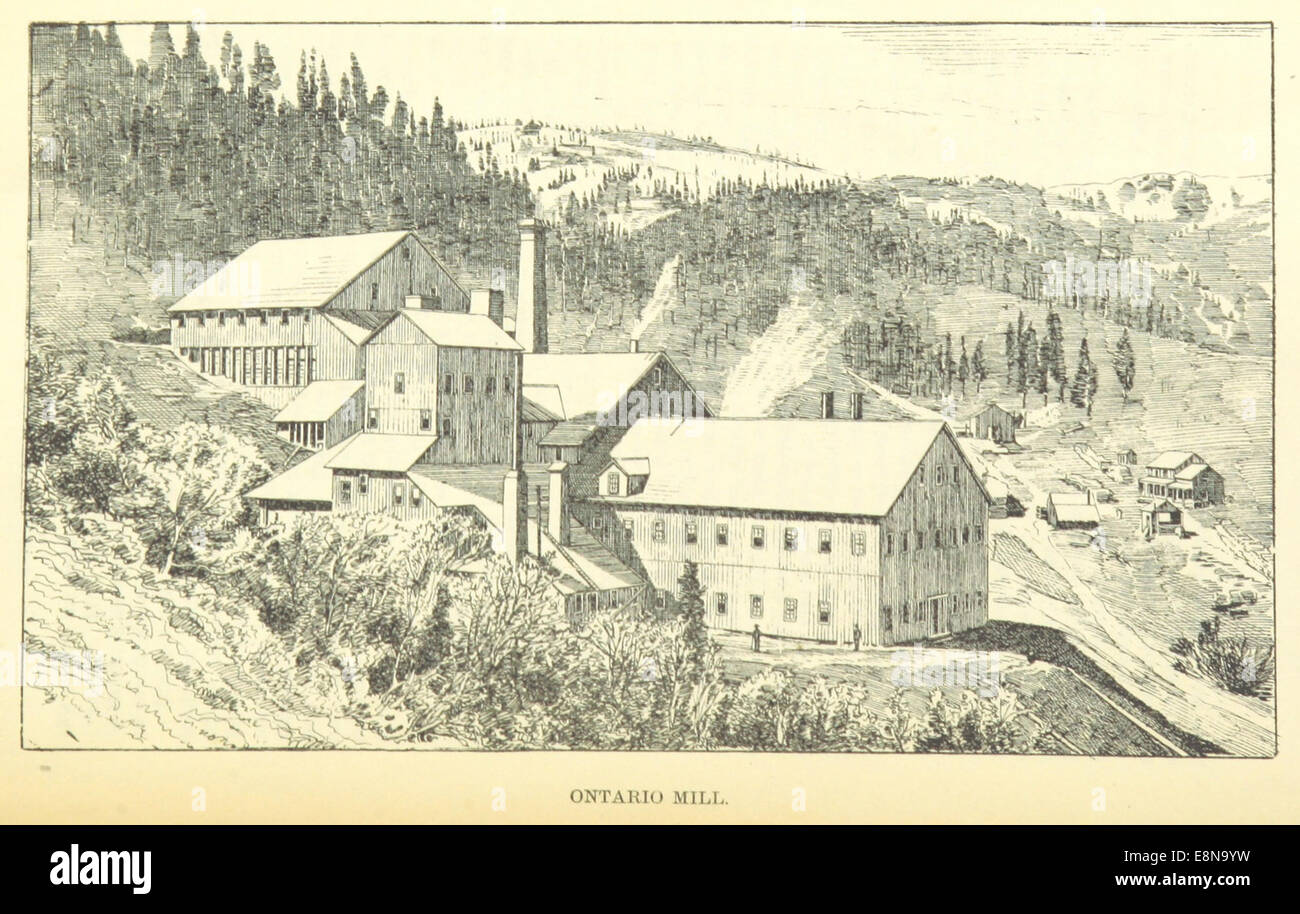 An 1879 illustration of the Ontario Mill, depicting its structure and ...