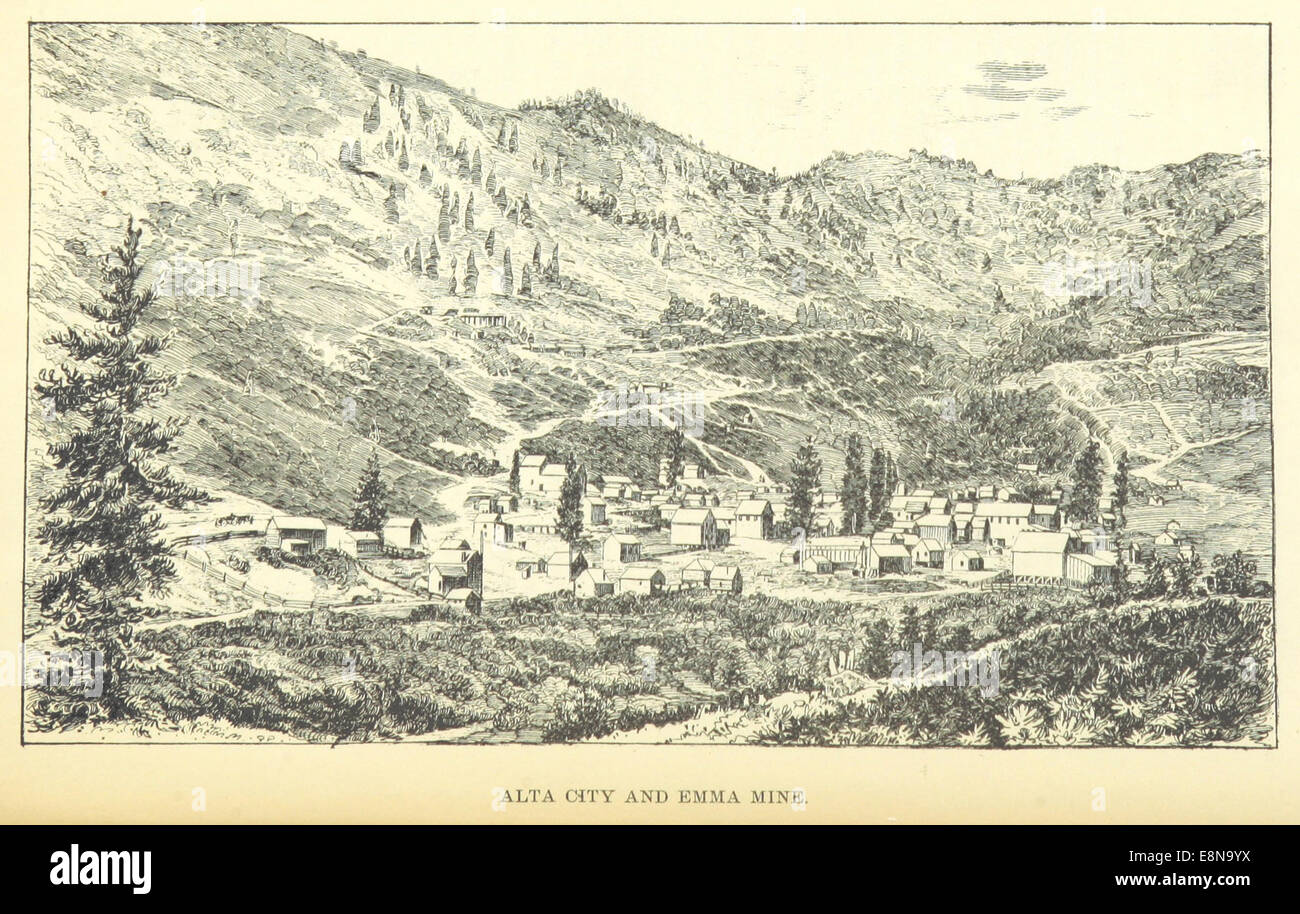 This 1879 illustration depicts Alta City and the Emma Mine, locations ...