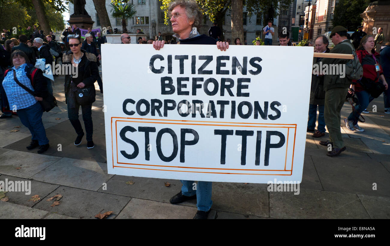 Parliament Square, London UK. 11th October 2014. Demonstrations take ...