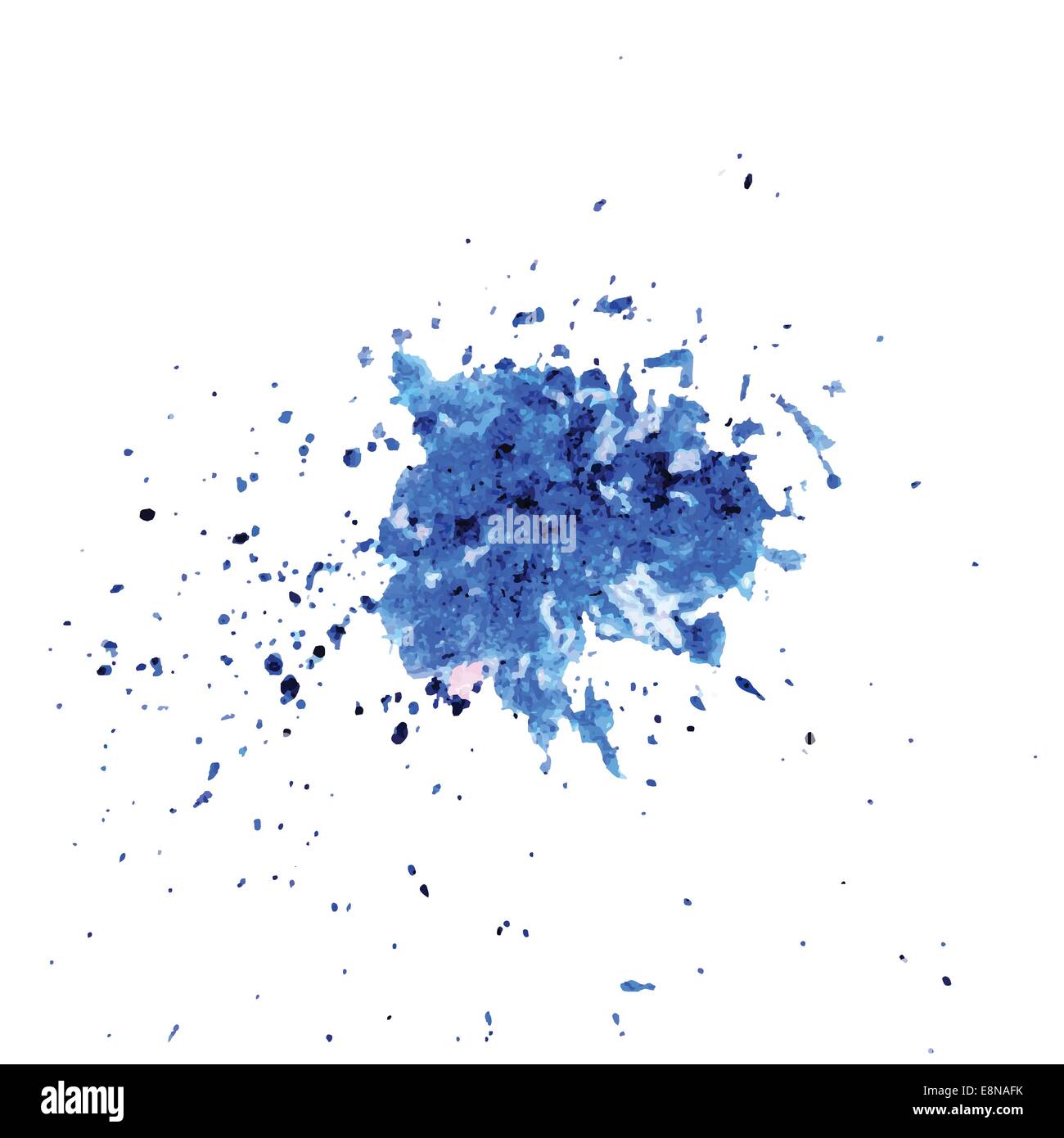 colorful illustration with abstract blue splash on a white background ...