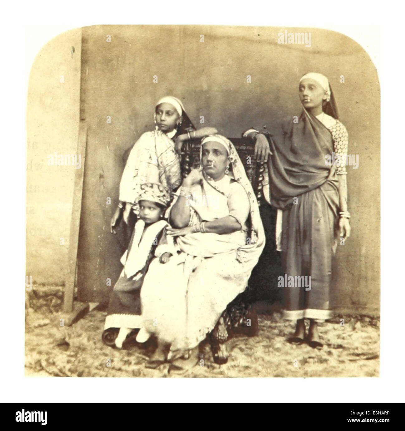 This 1862 illustration by Weld depicts a Parsee lady and her children ...