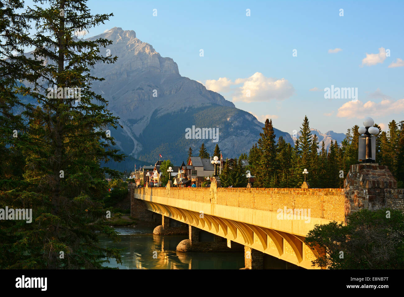 Bow river bridge, Banff , Alberta, Canada Stock Photo - Alamy