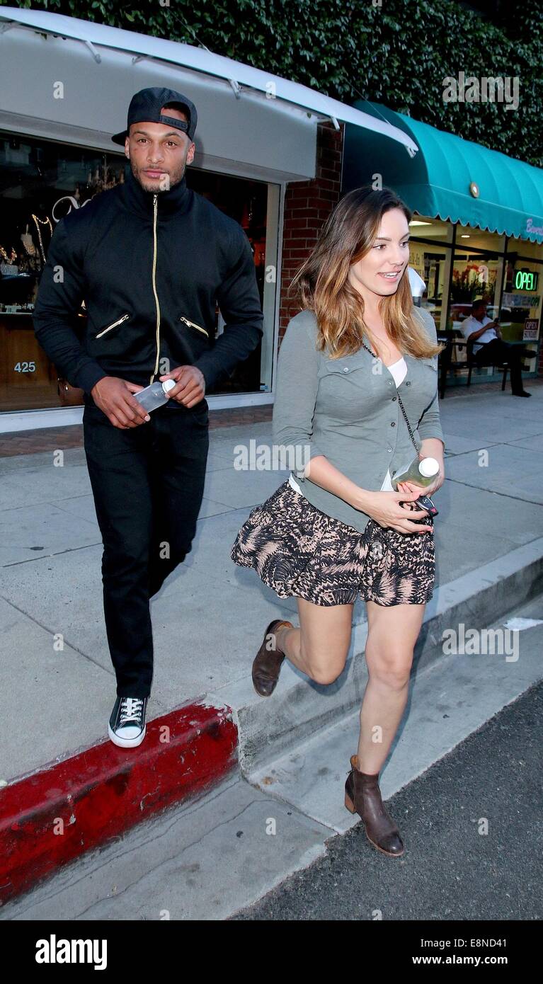 Kelly Brook and fiancee David Mclntosh out and about on Bedford Drive ...