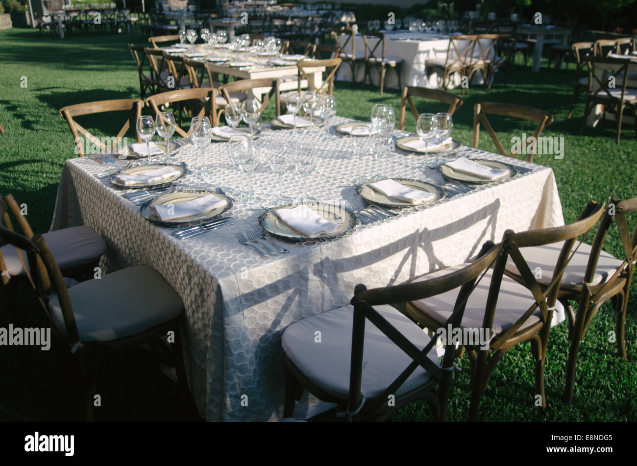 decorations of a catholic baptism party Stock Photo - Alamy