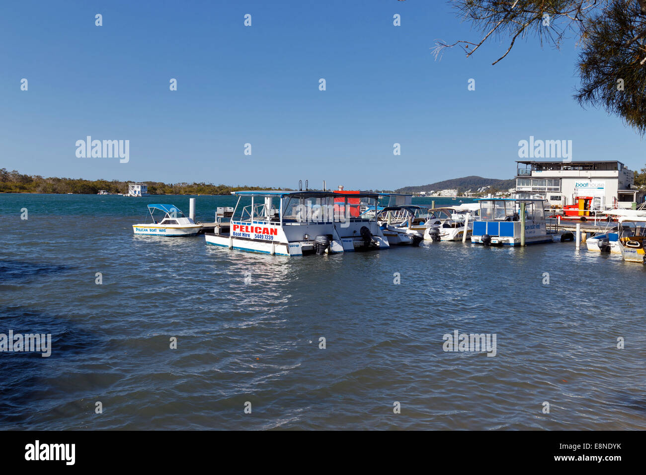 Hire Boat Facility On the Noosa River Stock Photo - Alamy