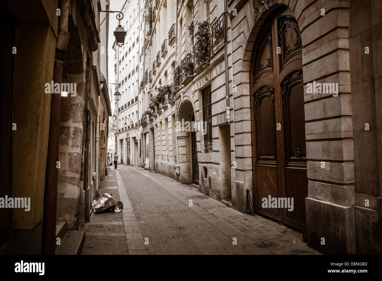 Door in Paris street Stock Photo - Alamy
