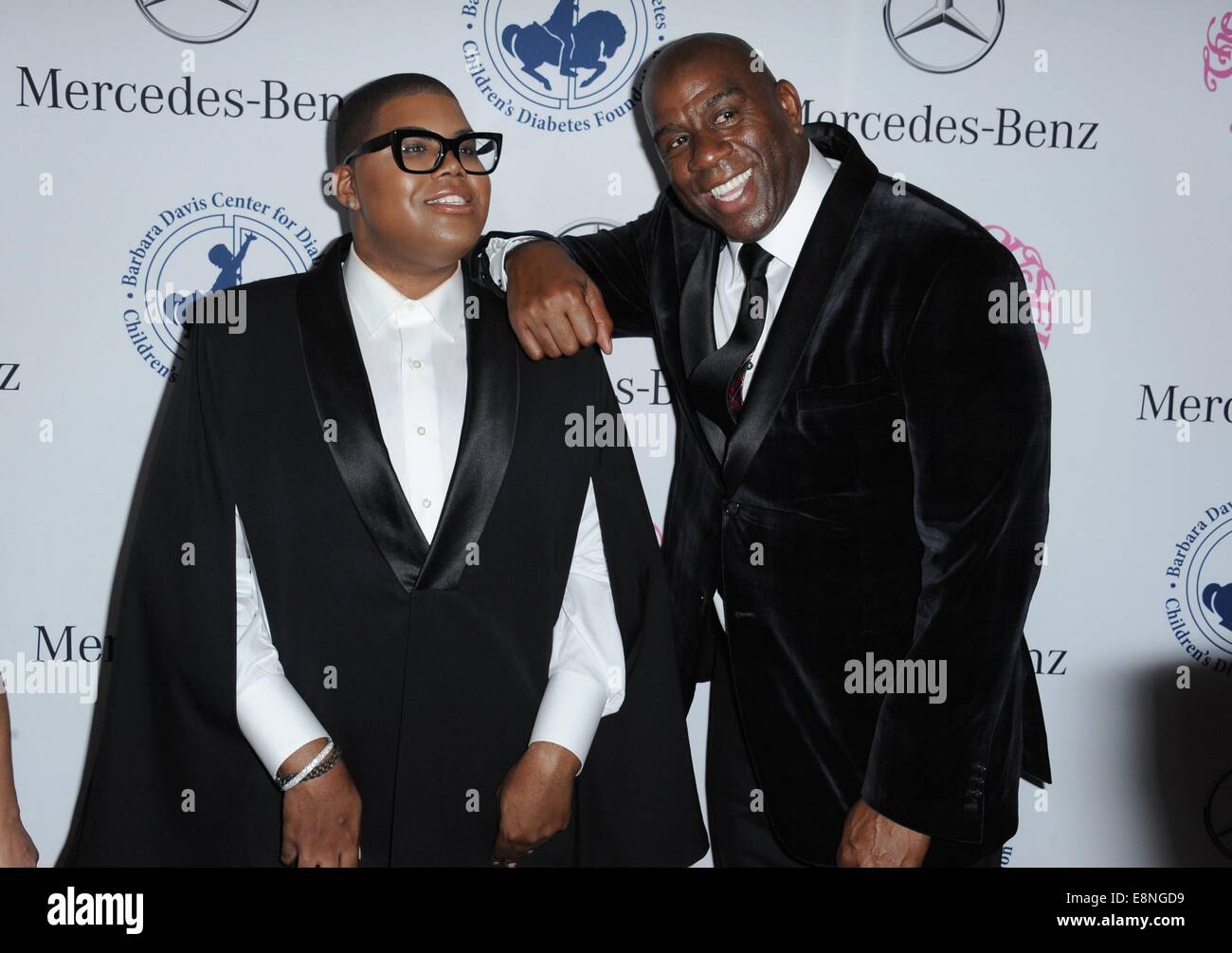 Beverly Hills, CA. 11th Oct, 2014. EJ Johnson; Earvin 'Magic' Johnson ...