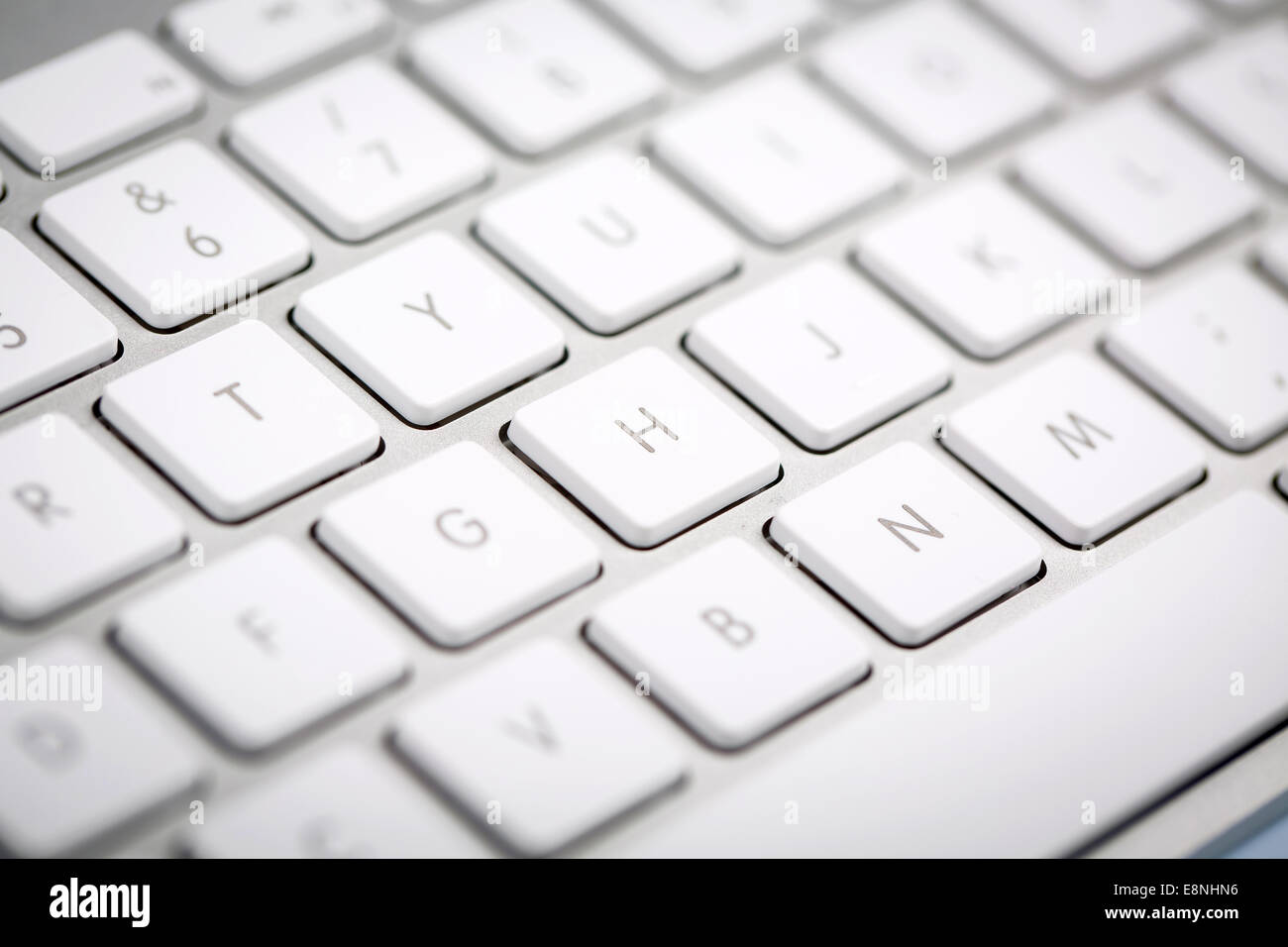 Macro of Wireless Metallic Keyboard Stock Photo - Alamy