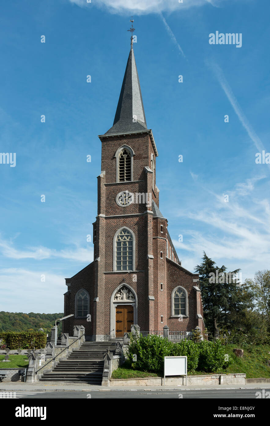 christian church in belgium village hombourg Stock Photo - Alamy