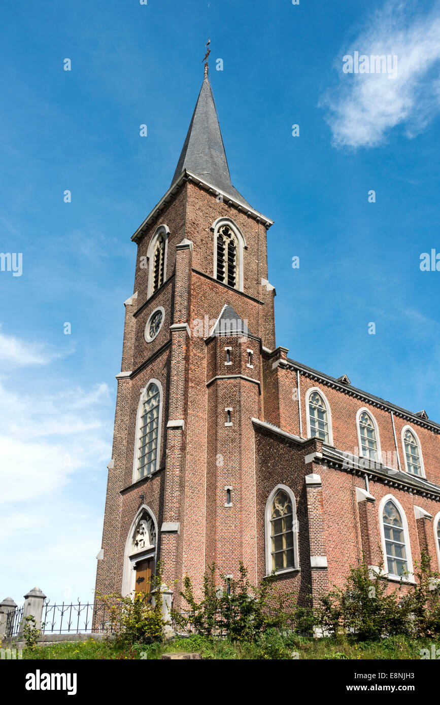 christian church in belgium village hombourg Stock Photo - Alamy