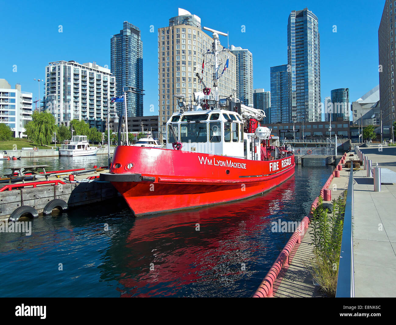 Red fireboat hi-res stock photography and images - Alamy