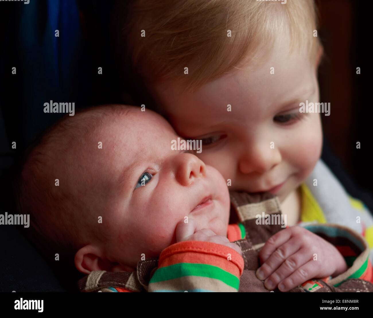 Brothers cuddling hi-res stock photography and images - Alamy