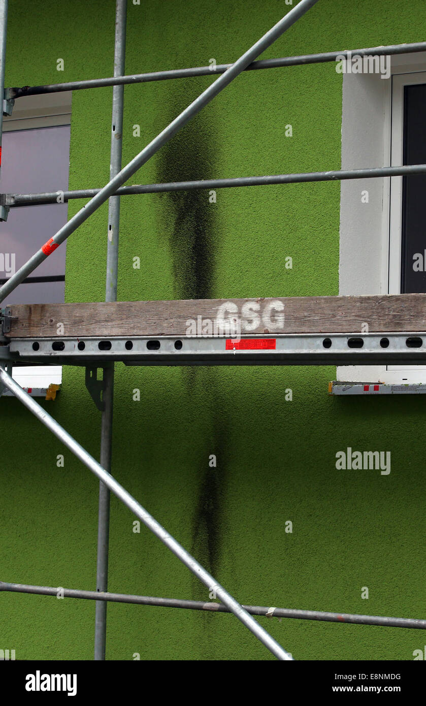 Gross Luesewitz, Germany. 12th Oct, 2014. Soot marks are pictured on ...
