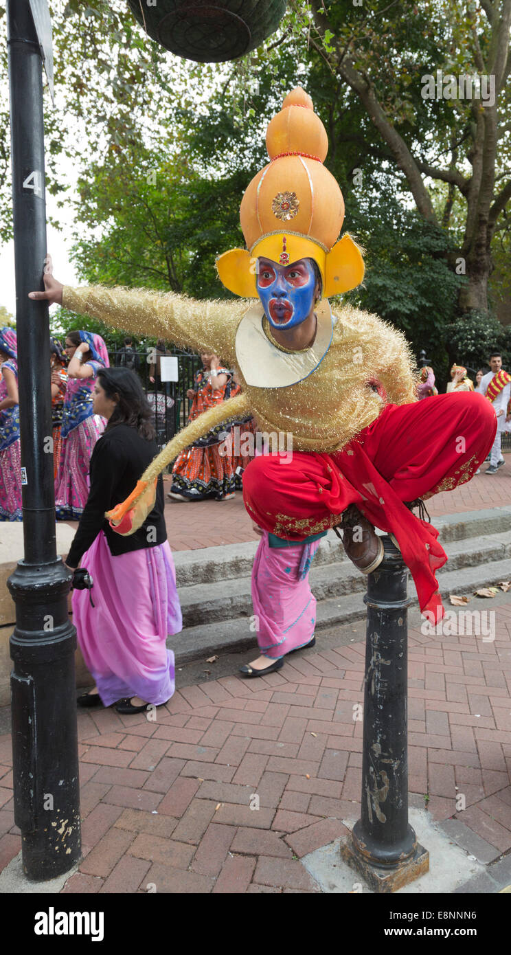 London, England. 12 October 2014. Monkey business with performers from ...