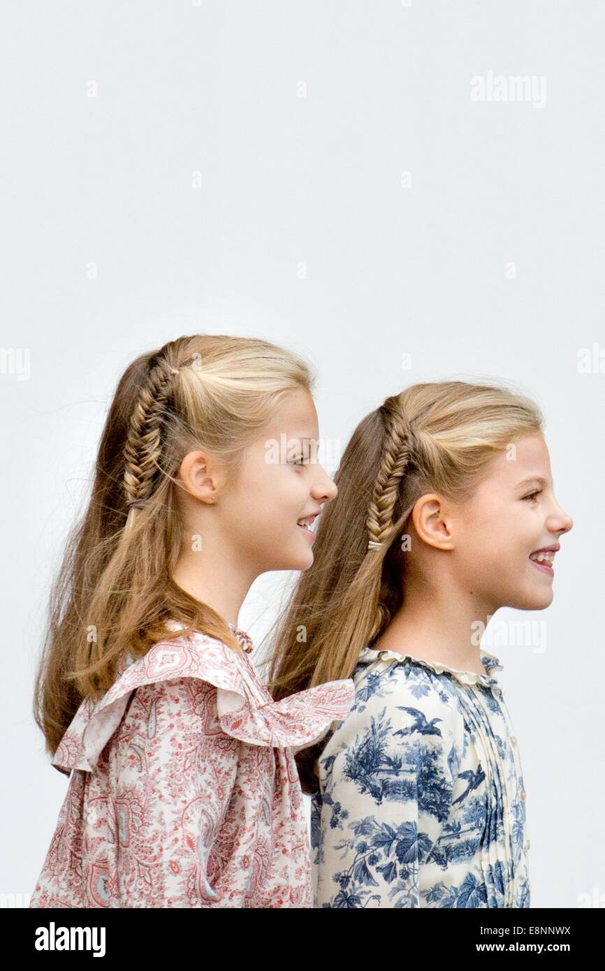 Madrid, Spain. 12th Oct, 2014. Princess Leonor and Princess Sofia of ...