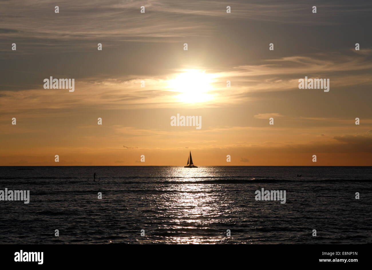 Hawaii sunset sail hi-res stock photography and images - Alamy