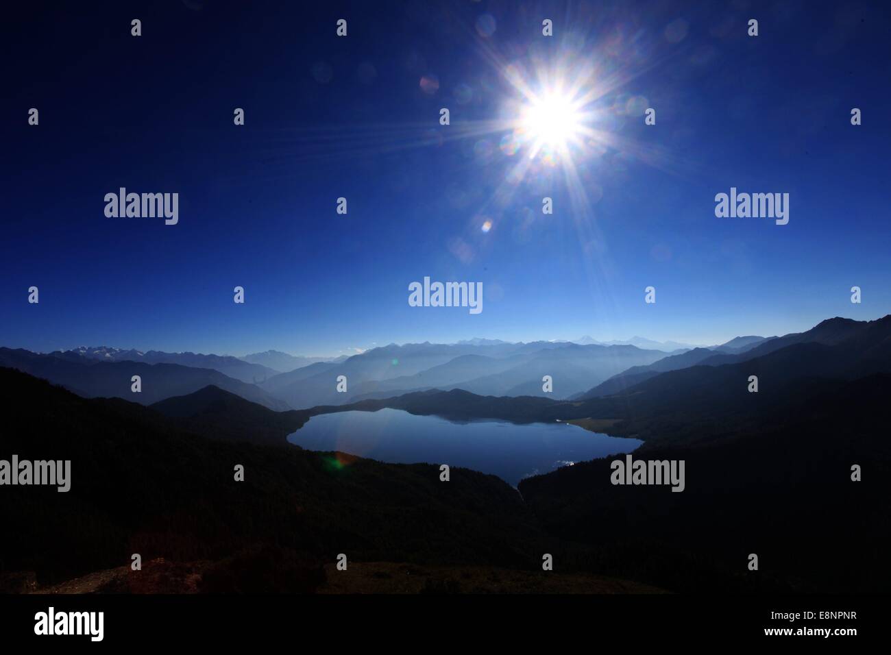 Mugu. 12th Oct, 2014. Photo taken on Oct. 12, 2014 shows Rara lake in ...