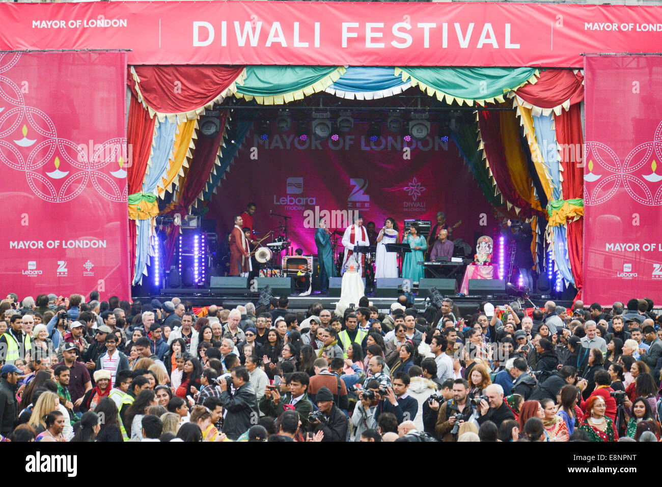 Trafalgar Square, London, UK. 12th October 2014. The annual Diwali ...