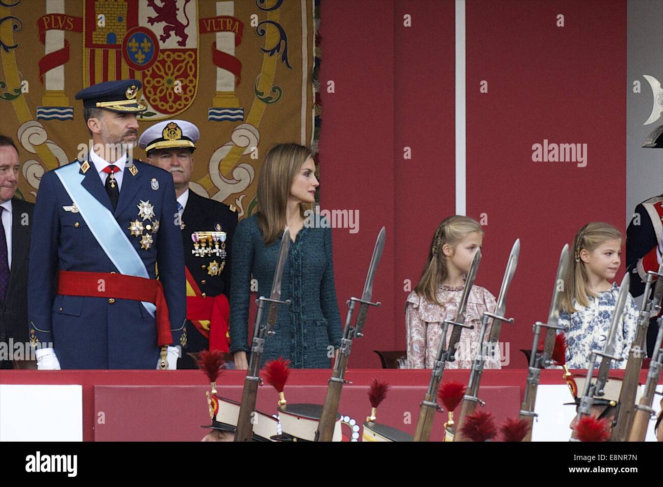 Madrid, Spain. 12th Oct, 2014. King Felipe VI of Spain, Queen Letizia ...
