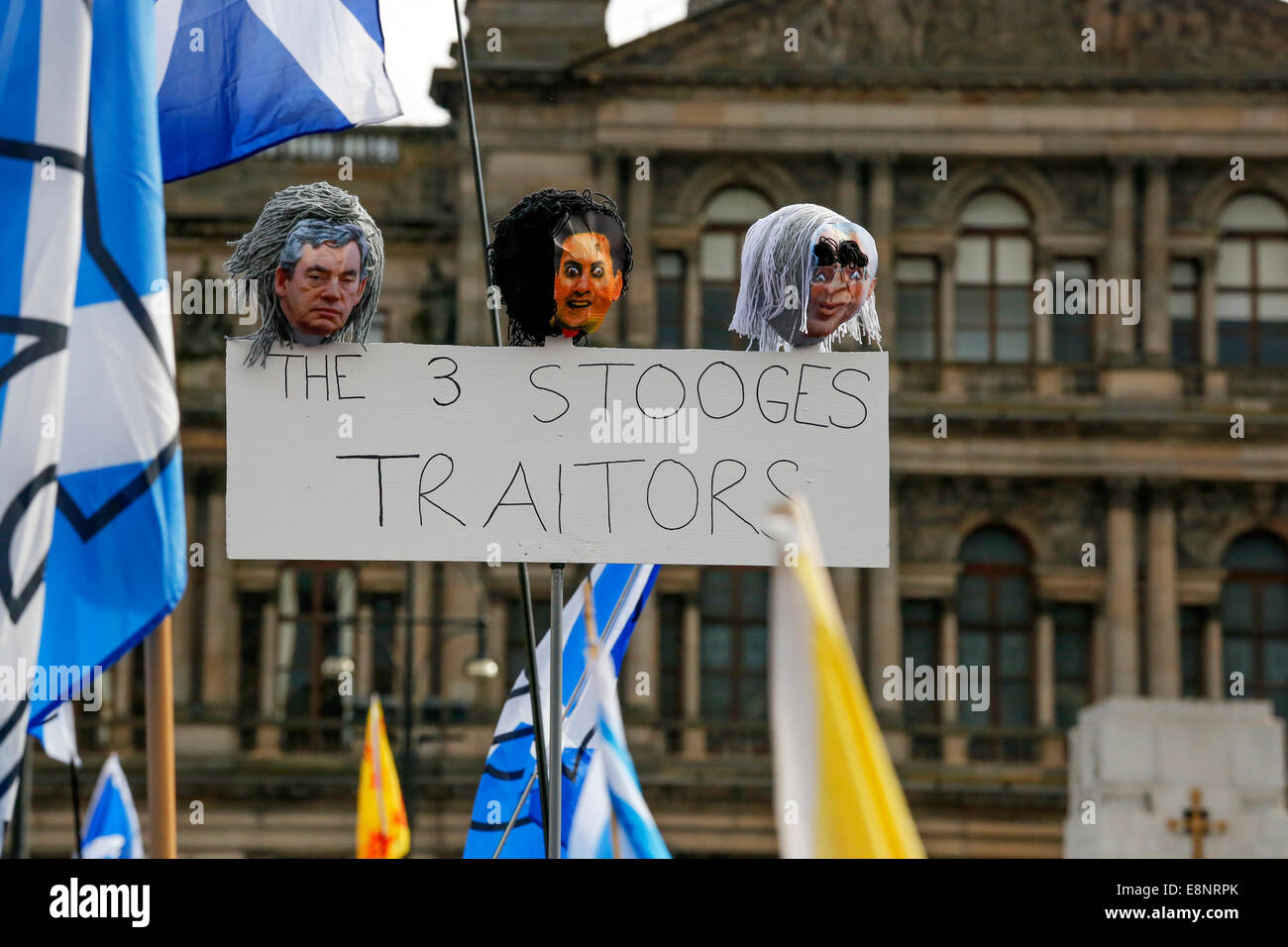 Gordon brown scotland flag hi-res stock photography and images - Alamy