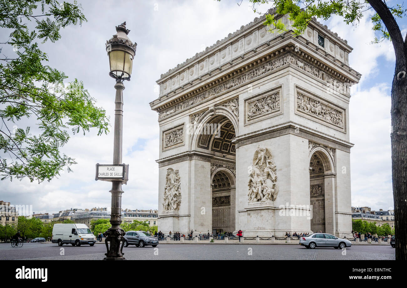 Arc de Triumph in Paris Stock Photo - Alamy