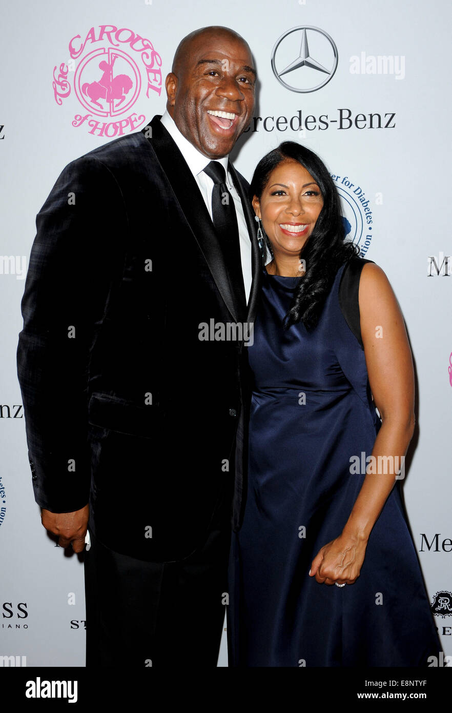 Magic Johnson & wife Cookie Johnson Carousel of Hope Ball 2014.11.10 ...