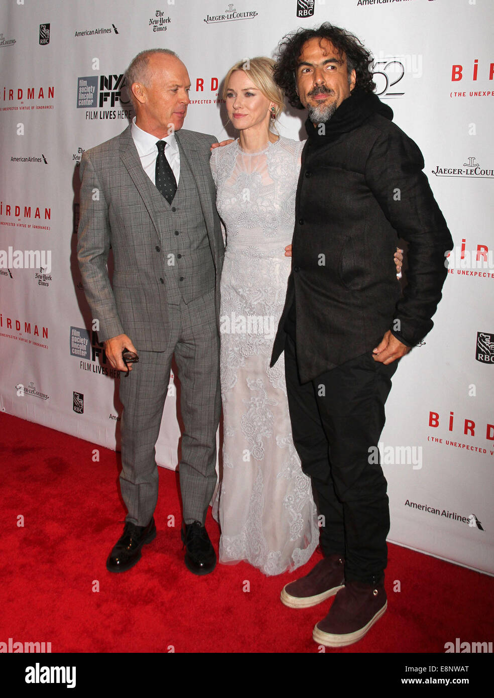 Oct. 11, 2014 - New York, New York, U.S. - Actor MICHAEL KEATON, NAOMI ...