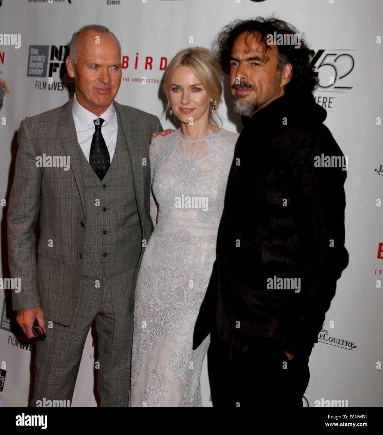 Oct. 11, 2014 - New York, New York, U.S. - Actor MICHAEL KEATON, NAOMI ...