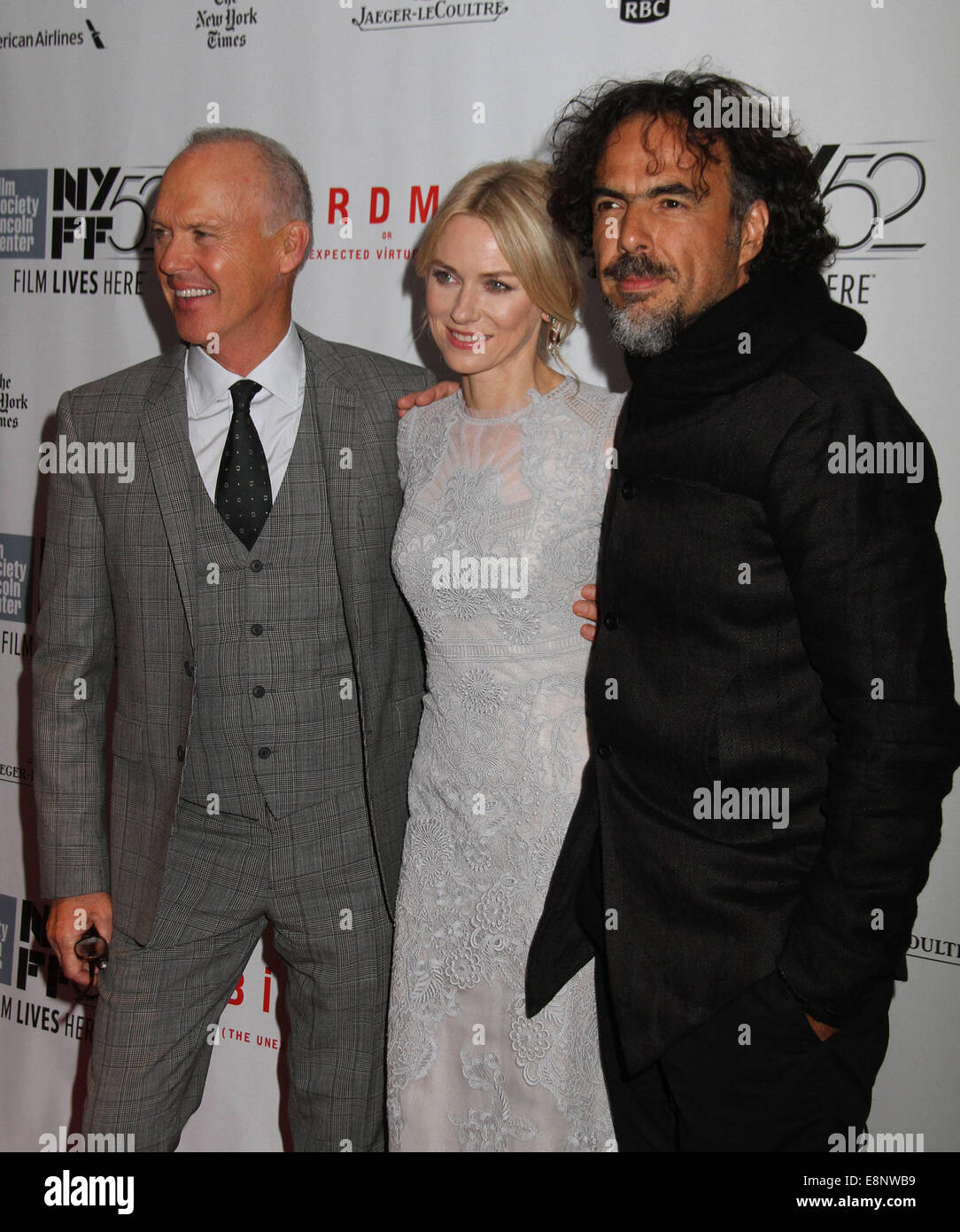 Oct. 11, 2014 - New York, New York, U.S. - Actor MICHAEL KEATON, NAOMI ...
