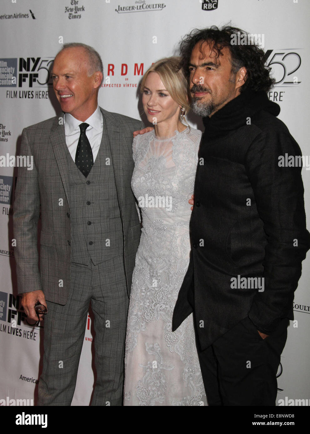 Oct. 11, 2014 - New York, New York, U.S. - Actor MICHAEL KEATON, NAOMI ...