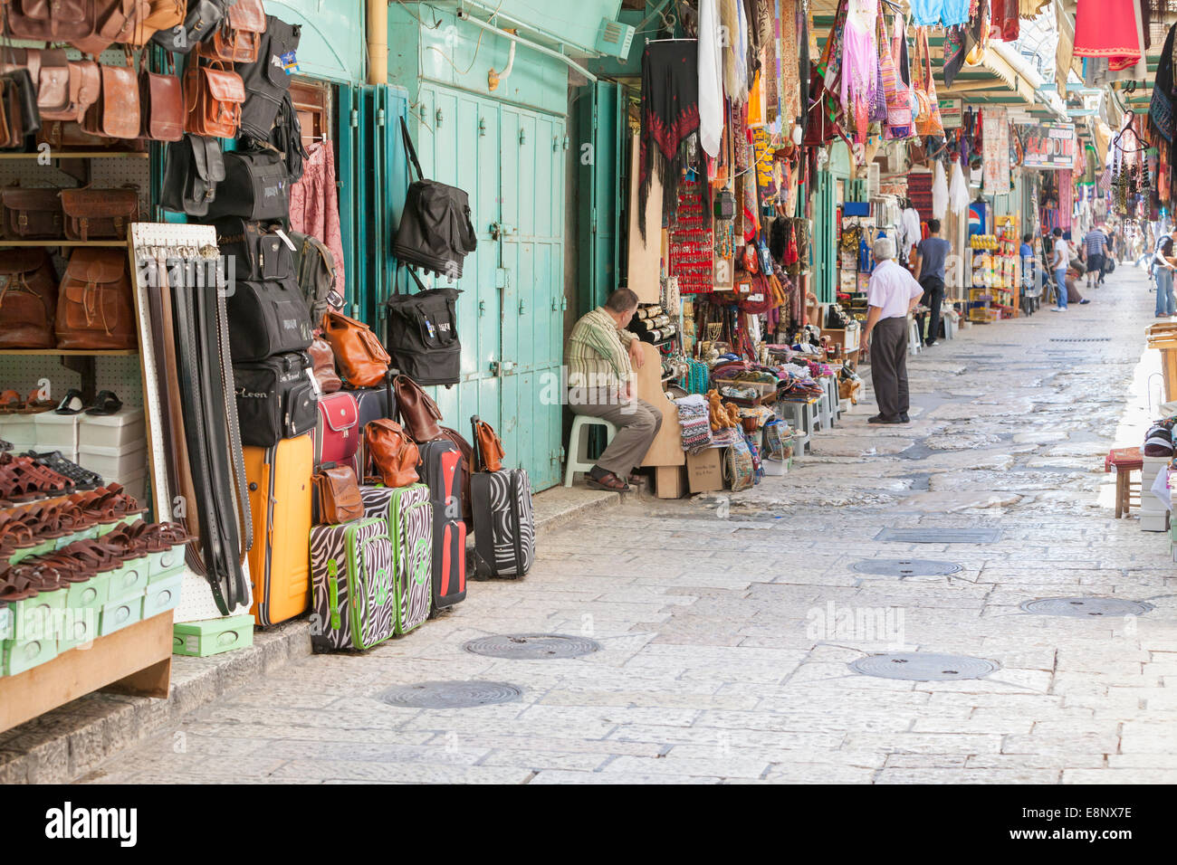 Souk market in the old city of Jerusalem, Palestine Israel Stock Photo ...