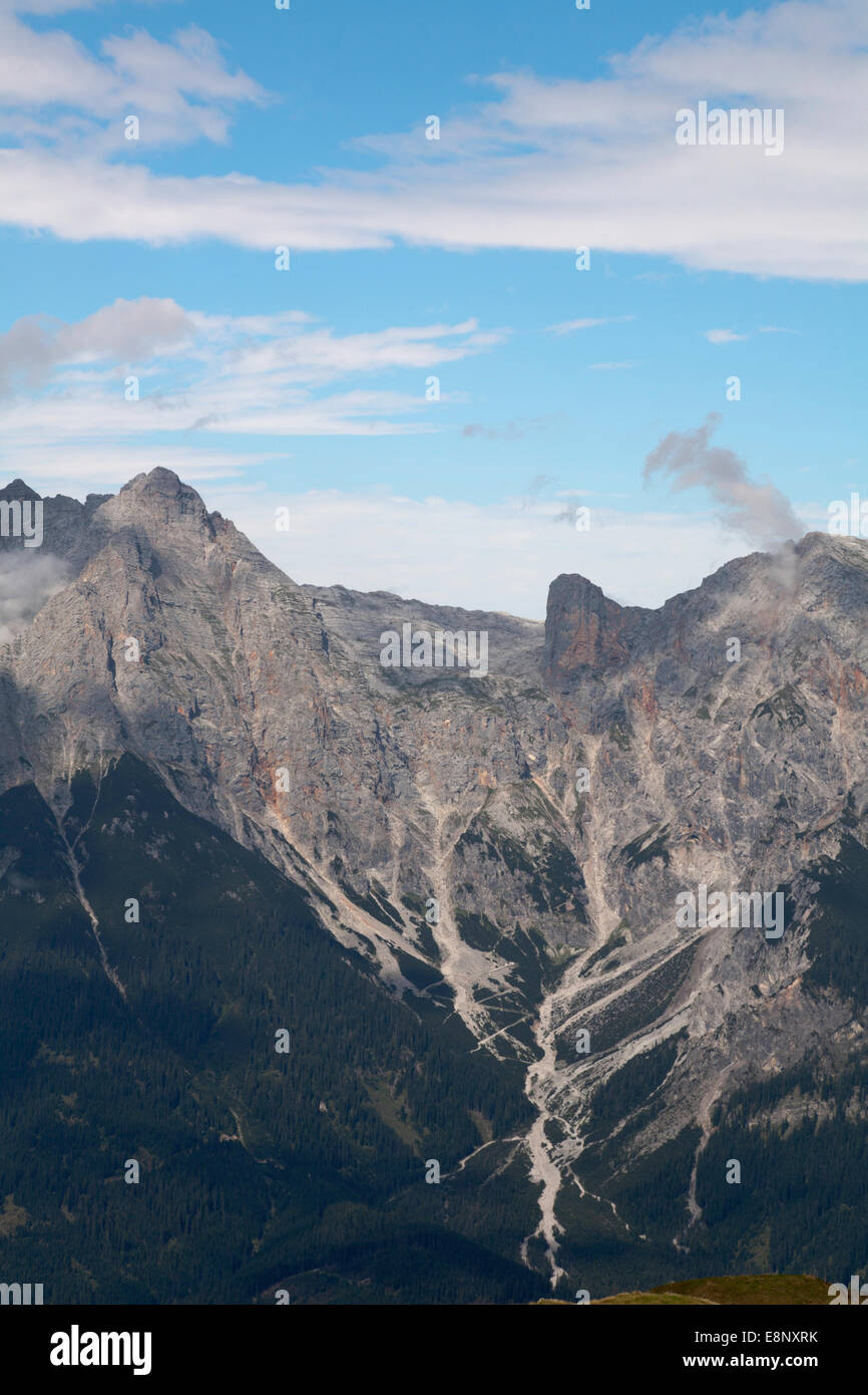 Cloud building above the summits of The Steineres Meer Alps above ...