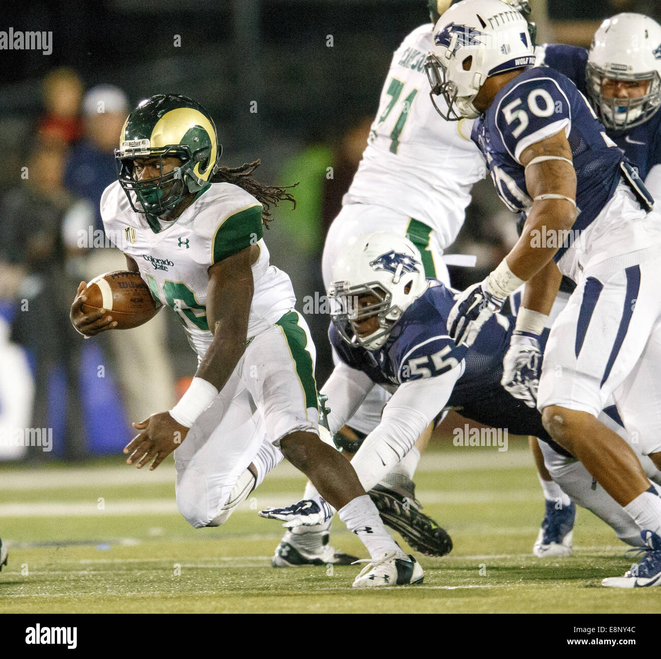Reno, Nevada, USA. 11th Oct, 2014. Colorado State Ram Running Back DEE ...