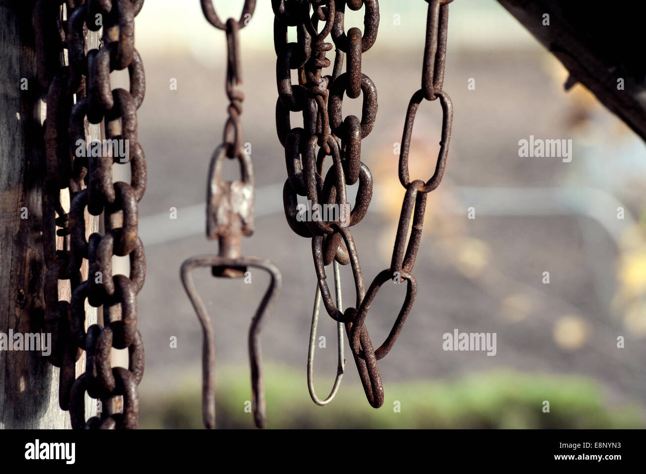 Old rusty iron chain Stock Photo - Alamy