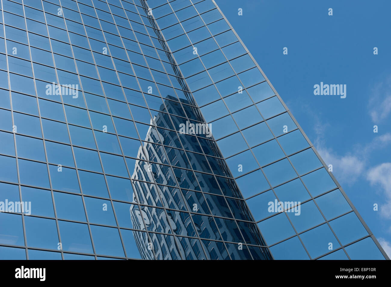 Reflections off glass buildings Stock Photo - Alamy