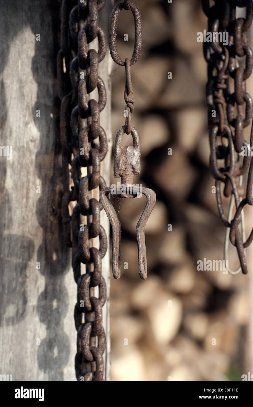Old rusty iron chain Stock Photo - Alamy