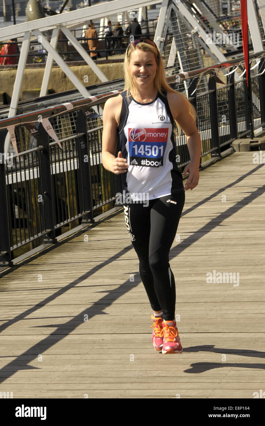 Virgin London Marathon: Celebrities - photocall Featuring: Amy Guy ...