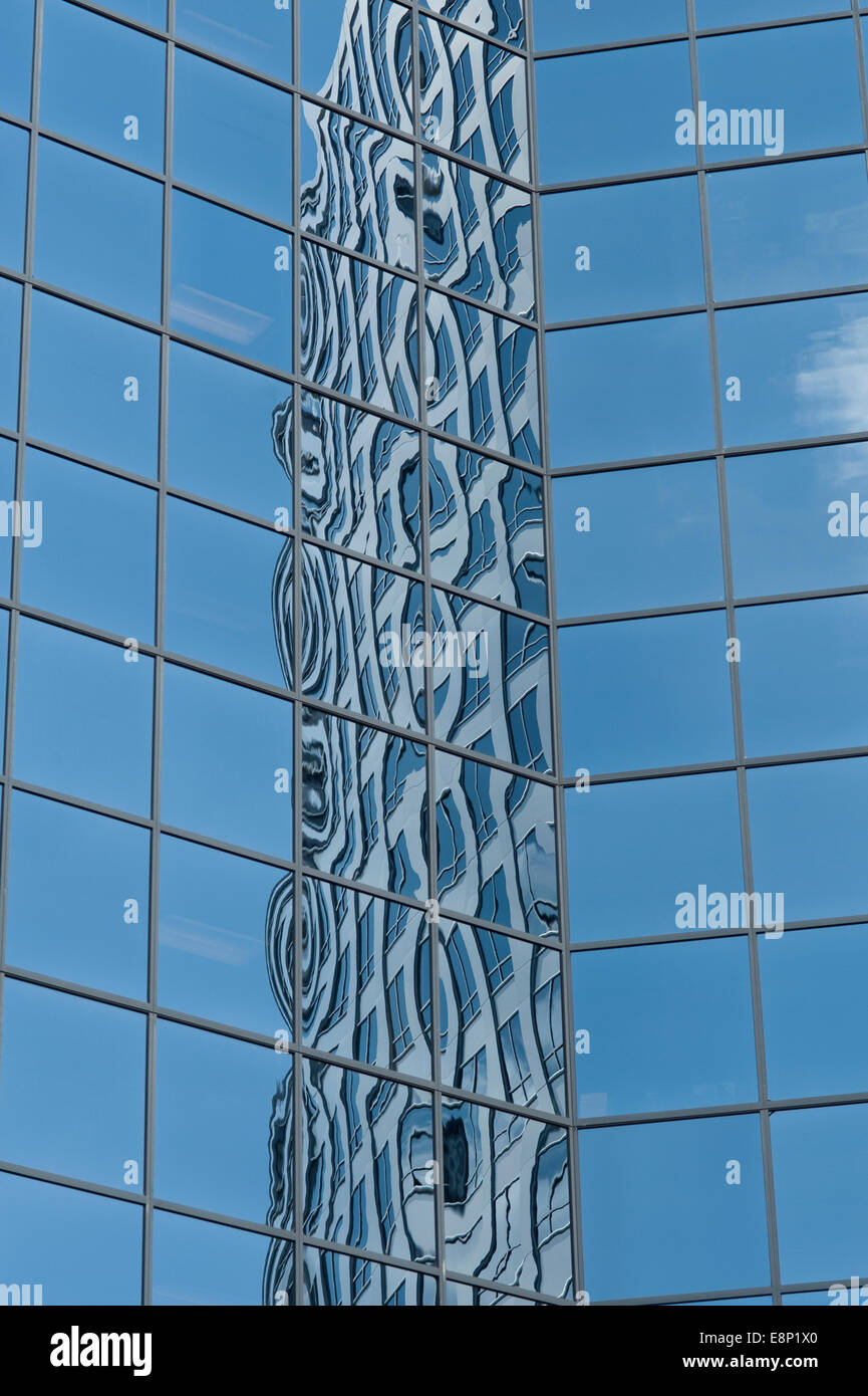 Reflections off glass buildings Stock Photo - Alamy