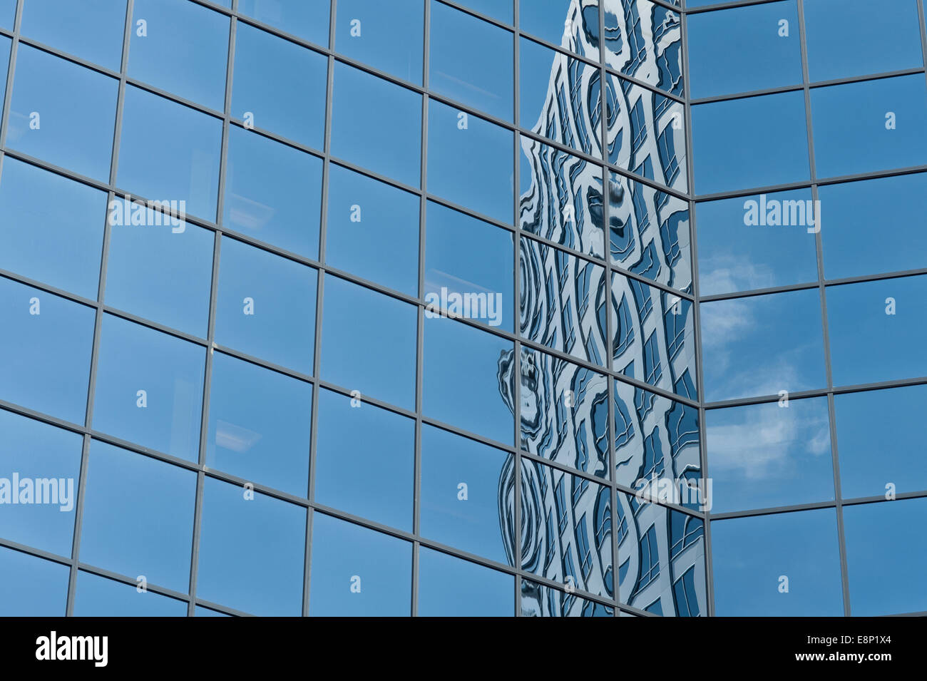 Reflections off glass buildings Stock Photo - Alamy