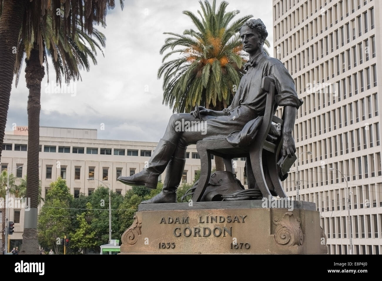 Adam Lindsay Gordon Statue Gordon Reserve Melbourne Australia Stock ...