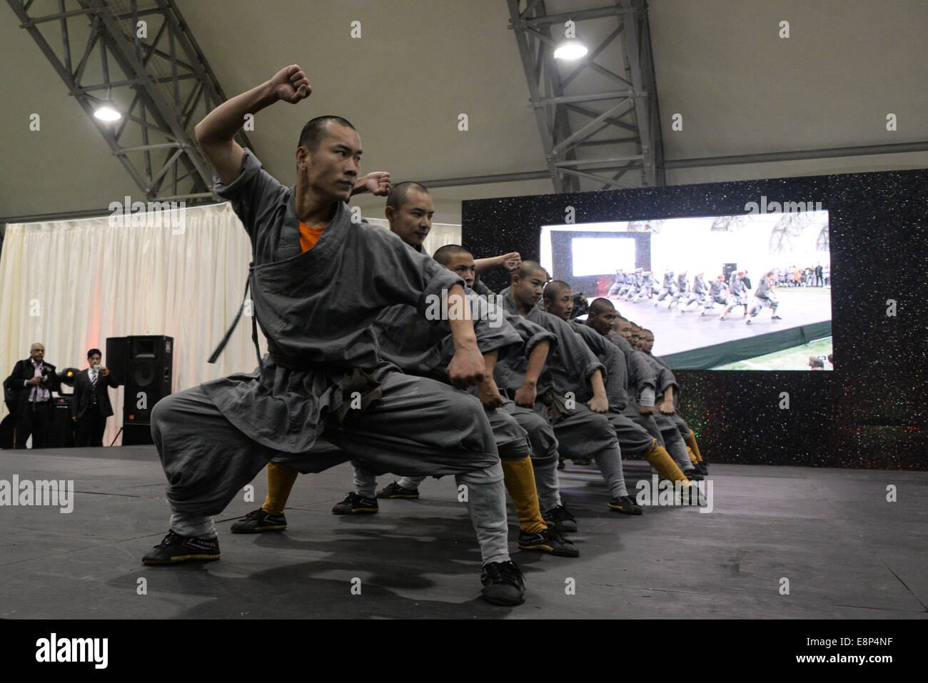 London, UK. 12th October, 2014. Shaolin monks preforms at the 3rd ...