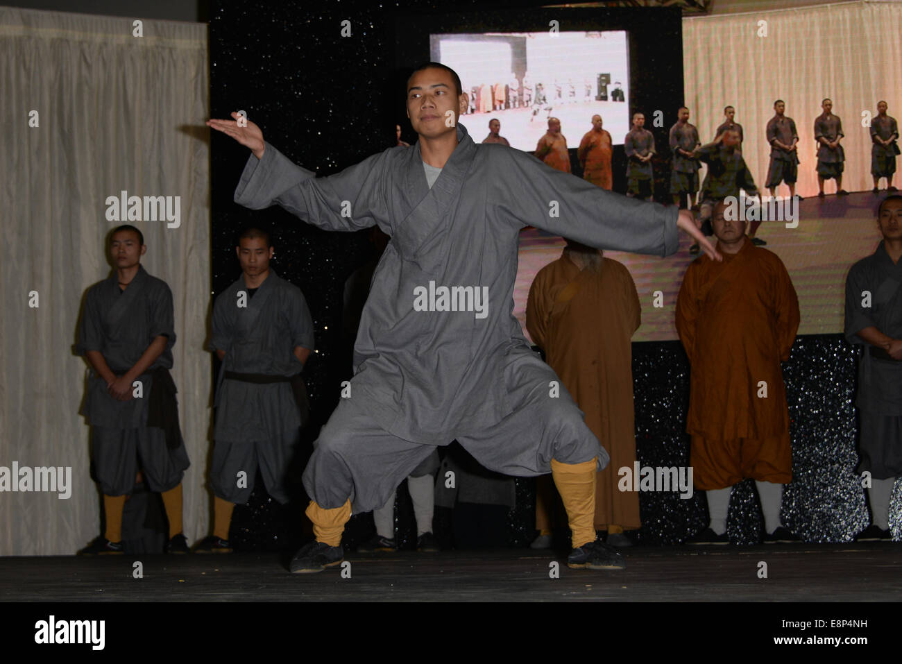 London, UK. 12th October, 2014. Shaolin monks preforms at the 3rd ...