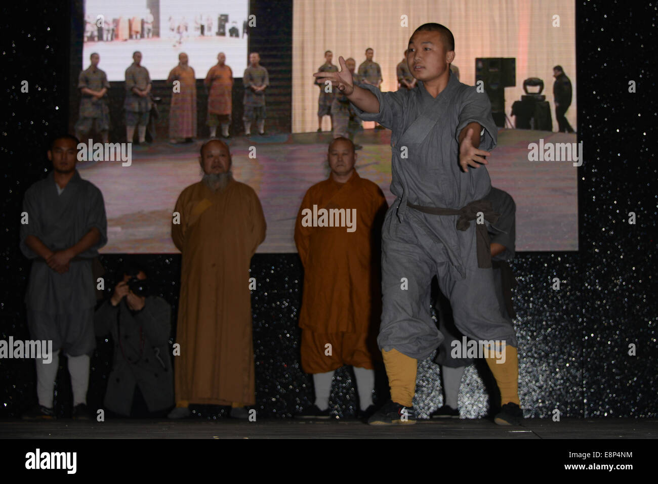 London, UK. 12th October, 2014. Shaolin monks preforms at the 3rd ...
