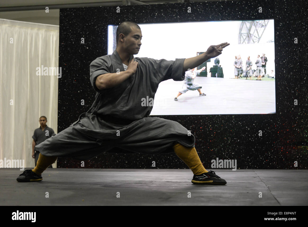 London, UK. 12th October, 2014. Shaolin monks preforms at the 3rd ...