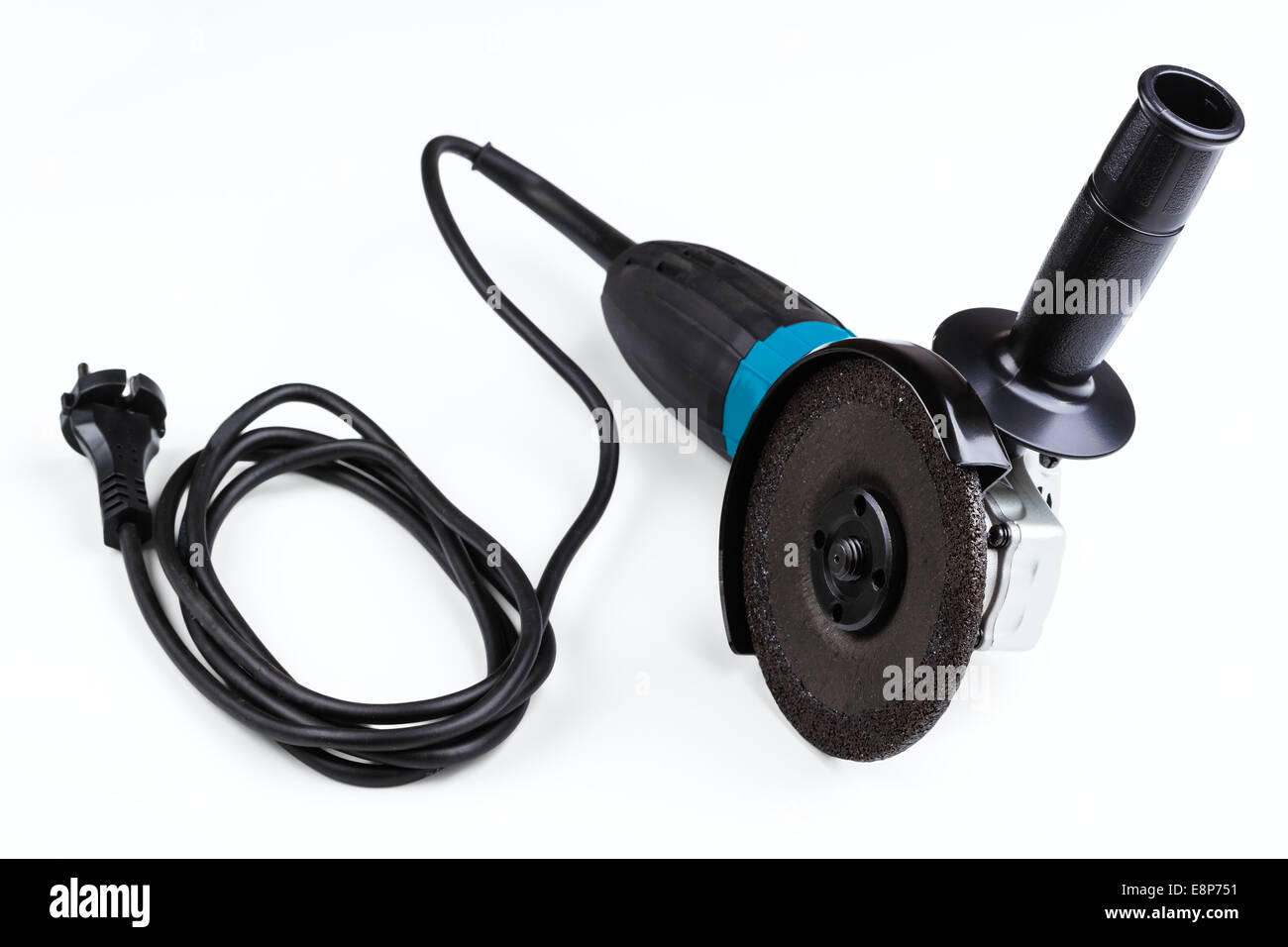 small angle grinder with abrasive disk isolated on a white background ...