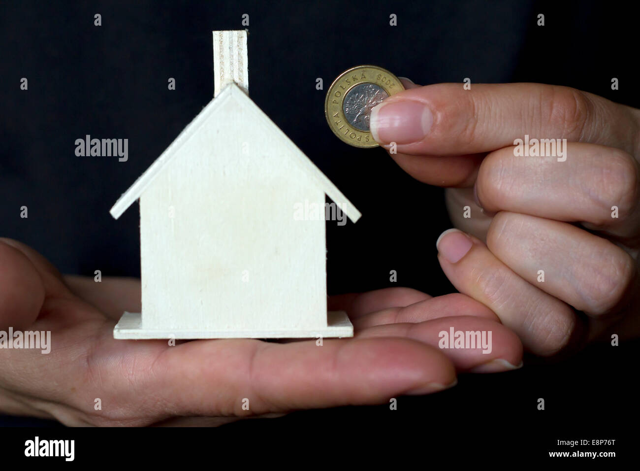 Purchase of a new home problem concept in black color Stock Photo - Alamy