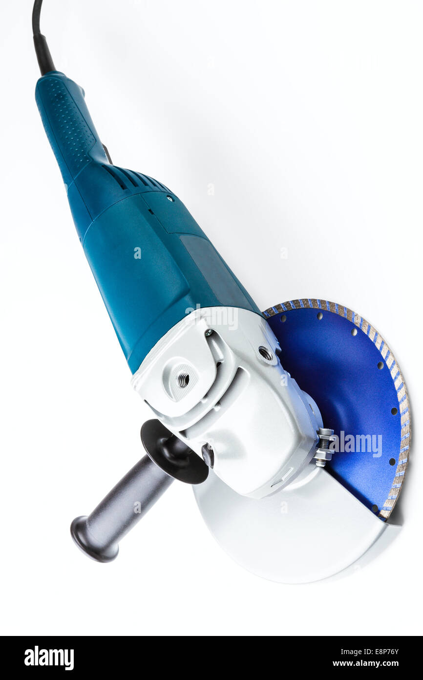 grinding car with abrasive disk isolated on a white background Stock ...