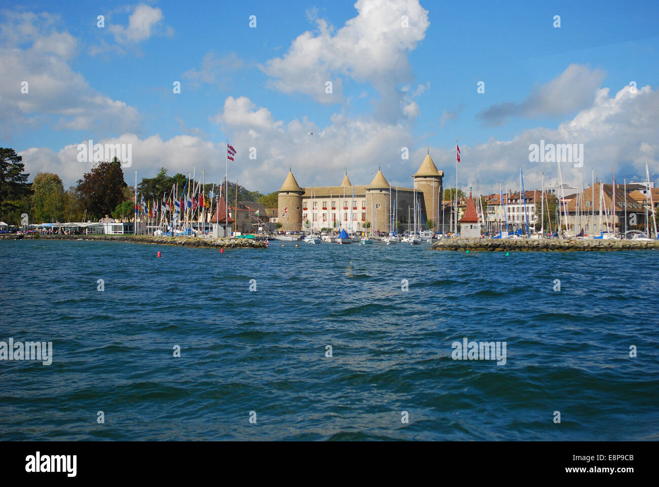 Switzerland. Morges, canton Waadt. Castle at the Lake Geneva Stock Photo - Alamy